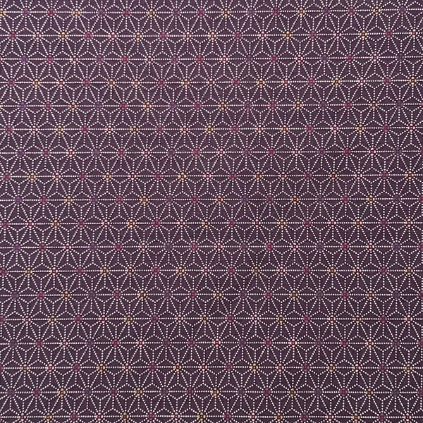 Spotted Asanoha Purple - Cotton Print Fabric - $30 Per Metre - Indigo Niche