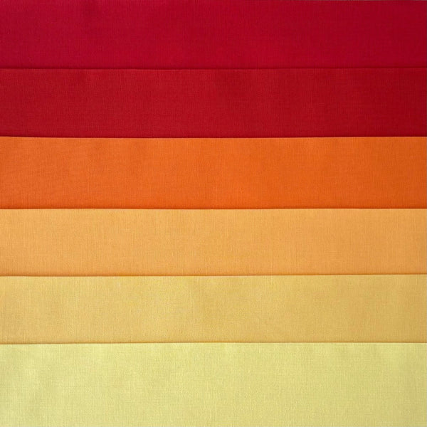 Kona Solids 1.5M Fabric Pack - Sunrise - Indigo Niche