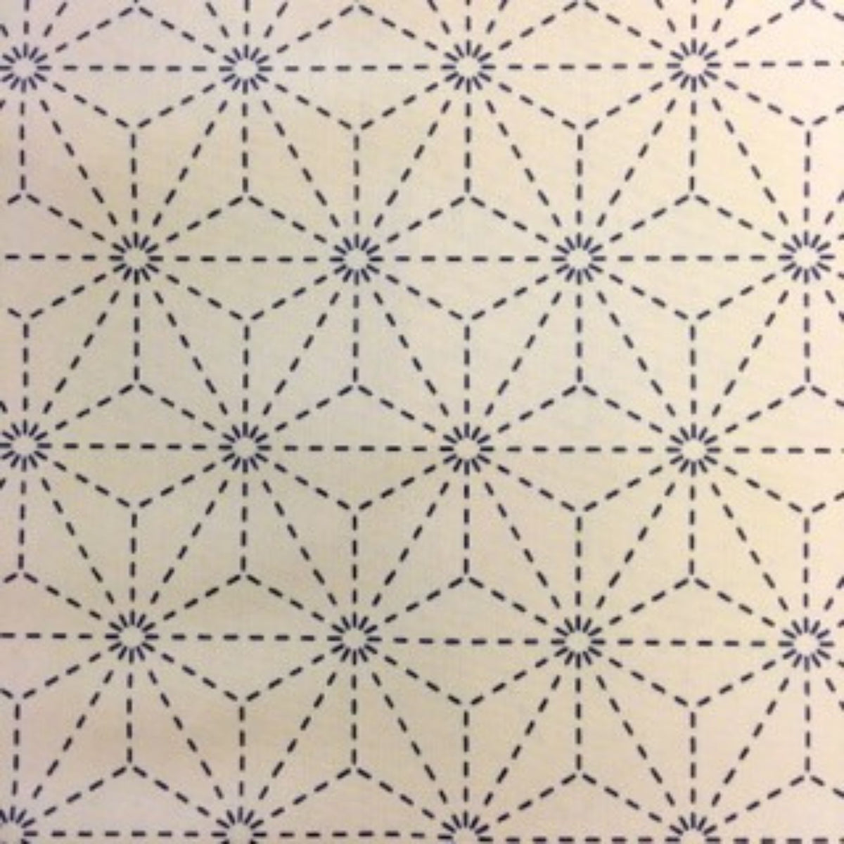 Pre-Stencilled Sashiko Fabrics - Indigo Niche